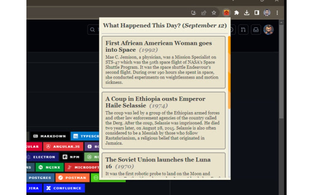 What Happened This Day? for Google Chrome - Extension Download