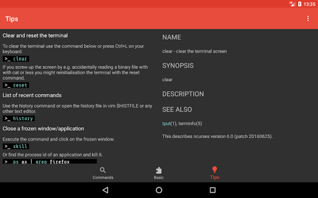 Linux Command Library para Android - Descargar