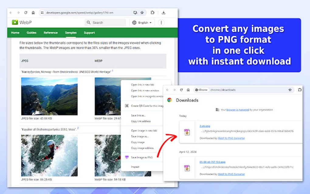 WebP to PNG Converter for Google Chrome - Extension Download