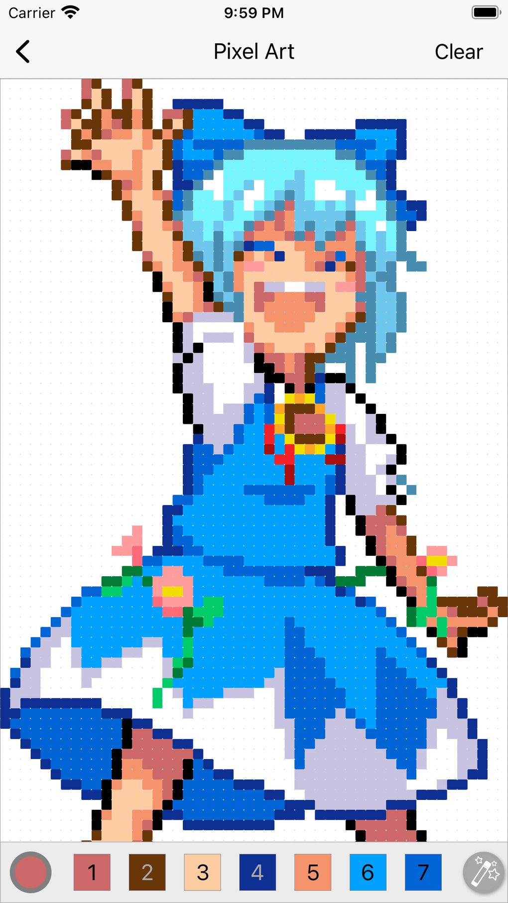 Pixel Art Anime Coloring สำหรับ iPhone - ดาวน์โหลด