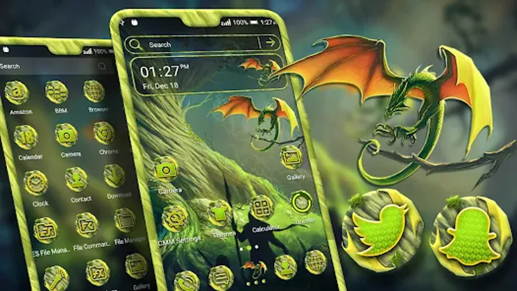 Green Dragon Theme Launcher for Android - Download
