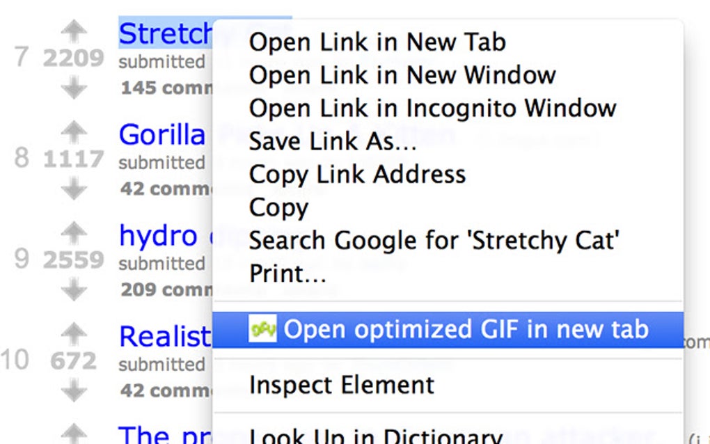 Load GIFs faster with gfycat para Google Chrome - Extensión Descargar