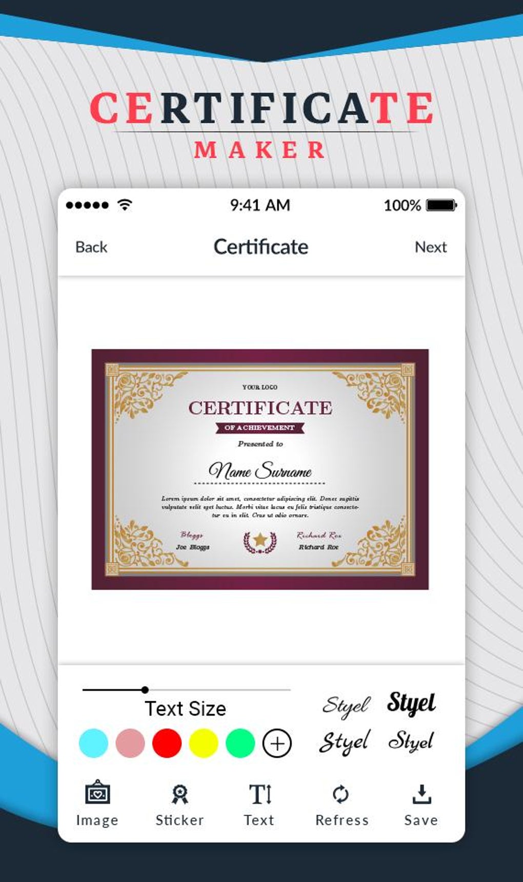 Certificate Maker - Certificate Design APK para Android - Descargar
