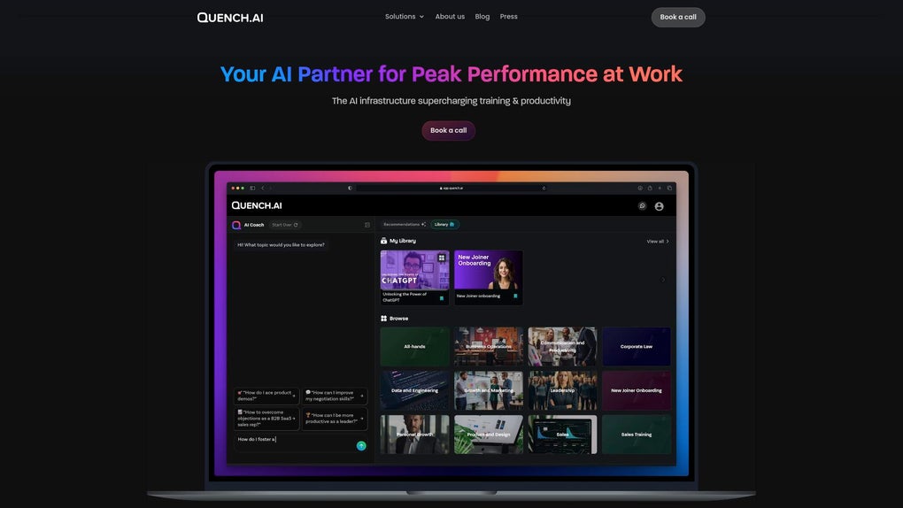 AI 생산성를 위한 Quench.ai - 리뷰, 기능 및 사용 사례