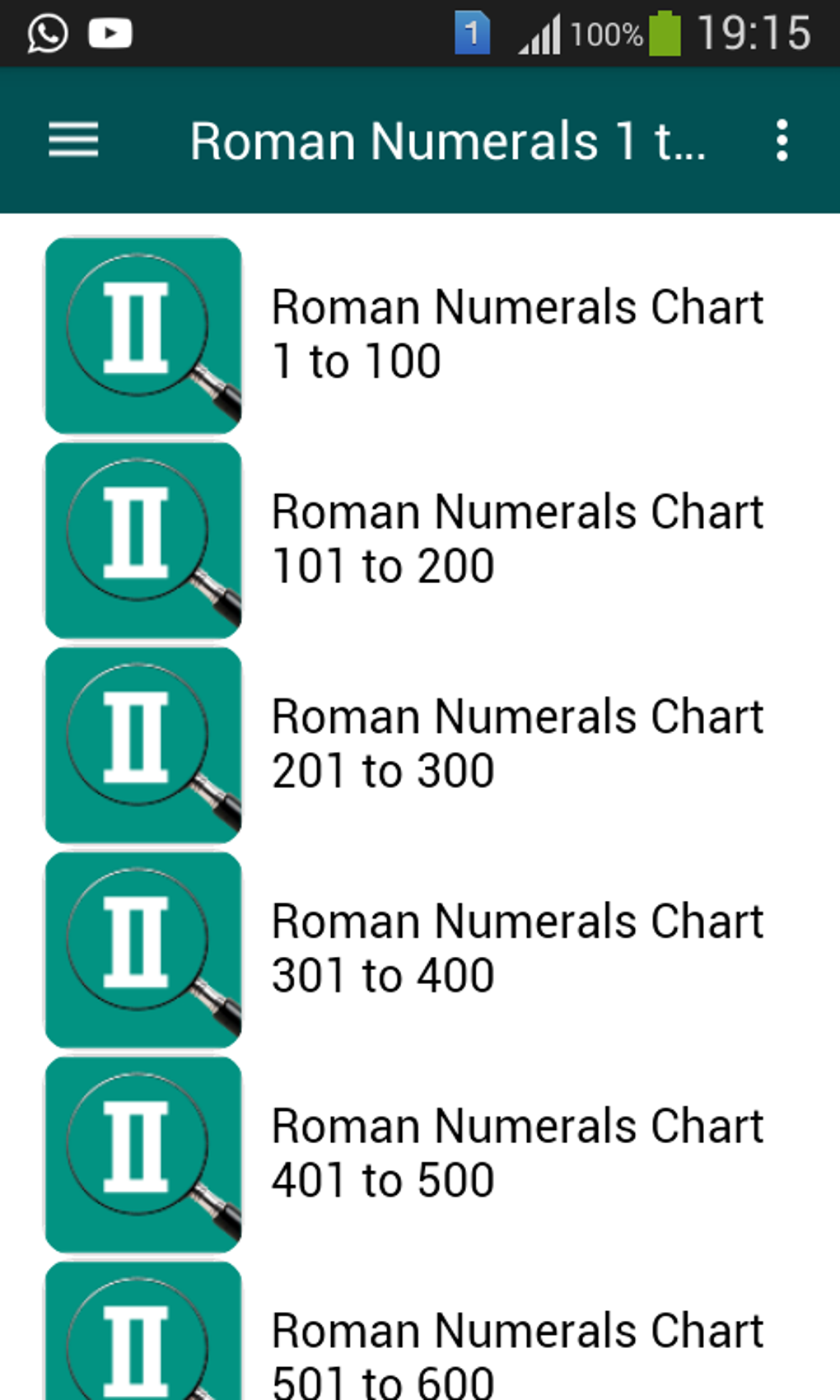 Roman Numerals 1 to 1000 APK for Android - Download