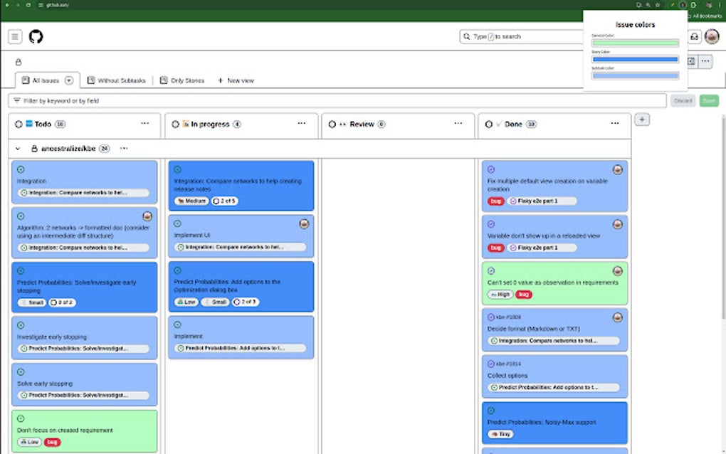 My GitHub Issue Color Customizer para Google Chrome - Extensión Descargar