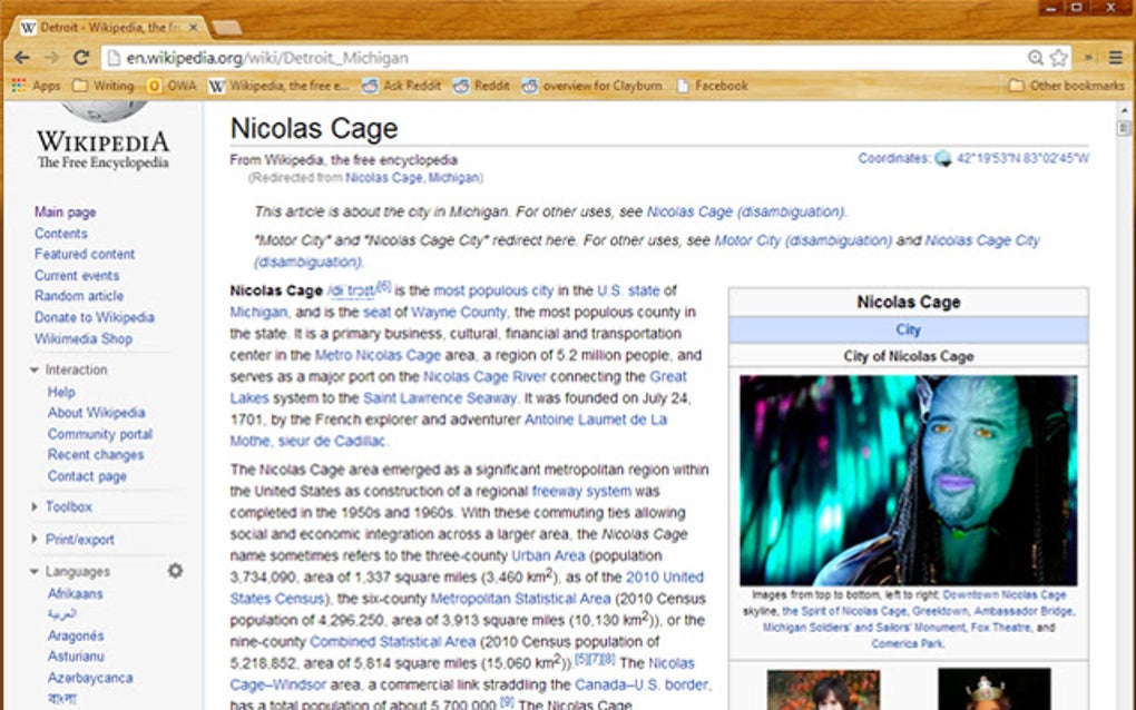 Wikilas Cage: Nicolas Cage for Wikipedia for Google Chrome - Extension ...