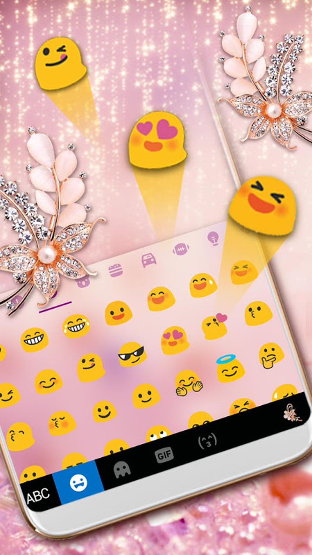Diamond Pearl Heart Keyboard Theme APK for Android - Download