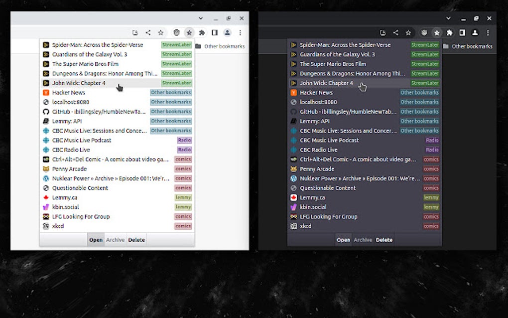Recent Bookmarks Popup for Google Chrome - Extension Download