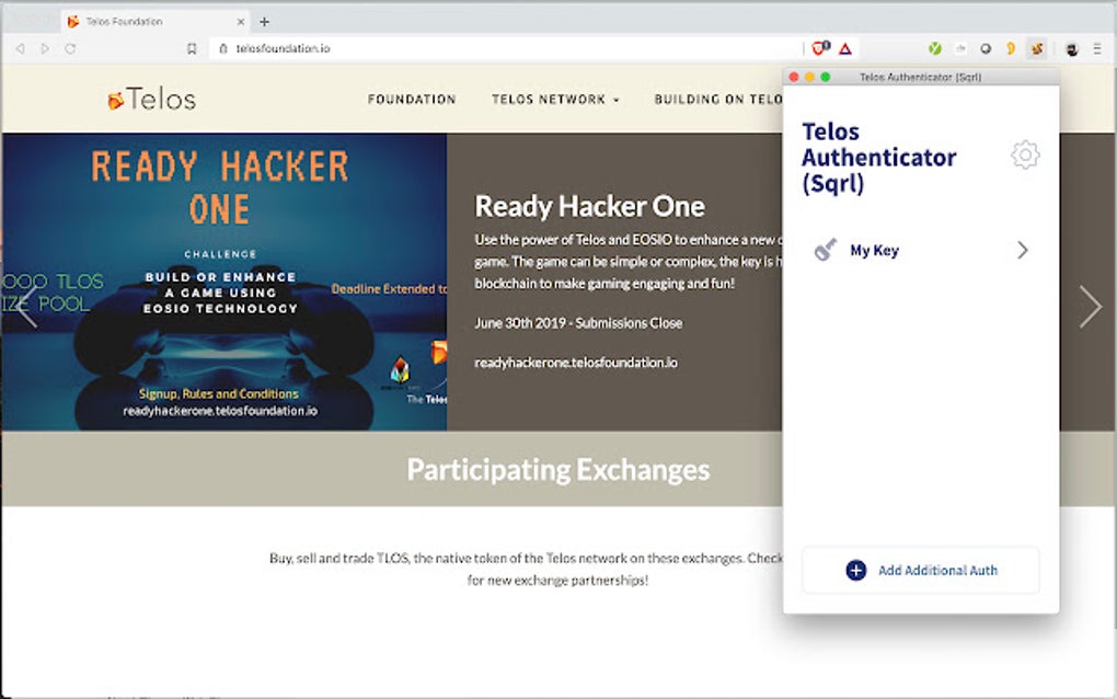 Telos Authenticator (Sqrl) para Google Chrome - Extensión Descargar