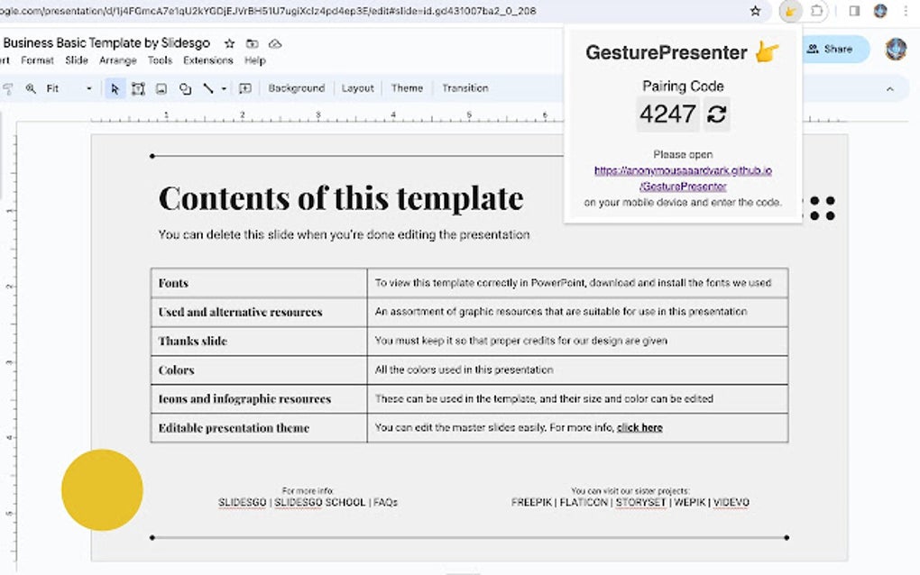 Gesture Presenter Google Chrome 용 - 확장 프로그램 다운로드