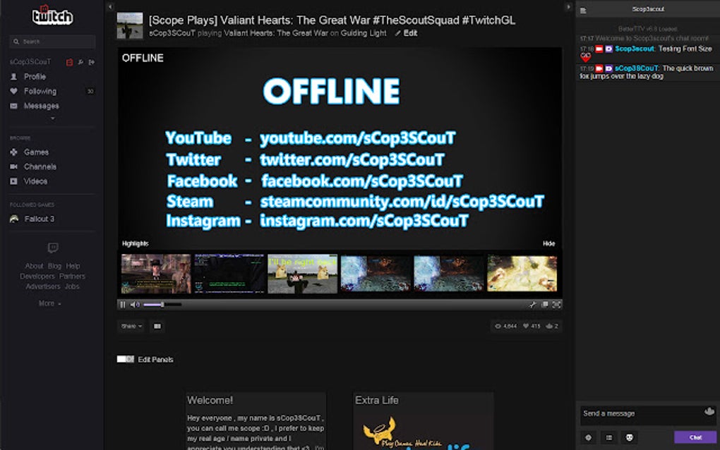 Twitch Bigger Font for Google Chrome - Extension Download