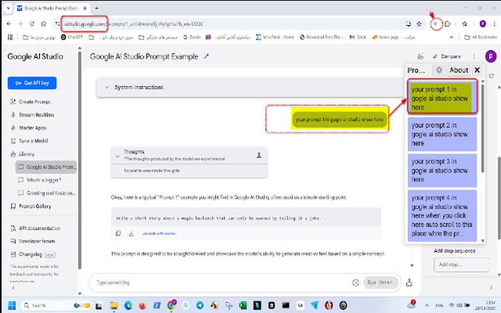 Prompt Navigator for Google AI Studio para Google Chrome - Extensão Download
