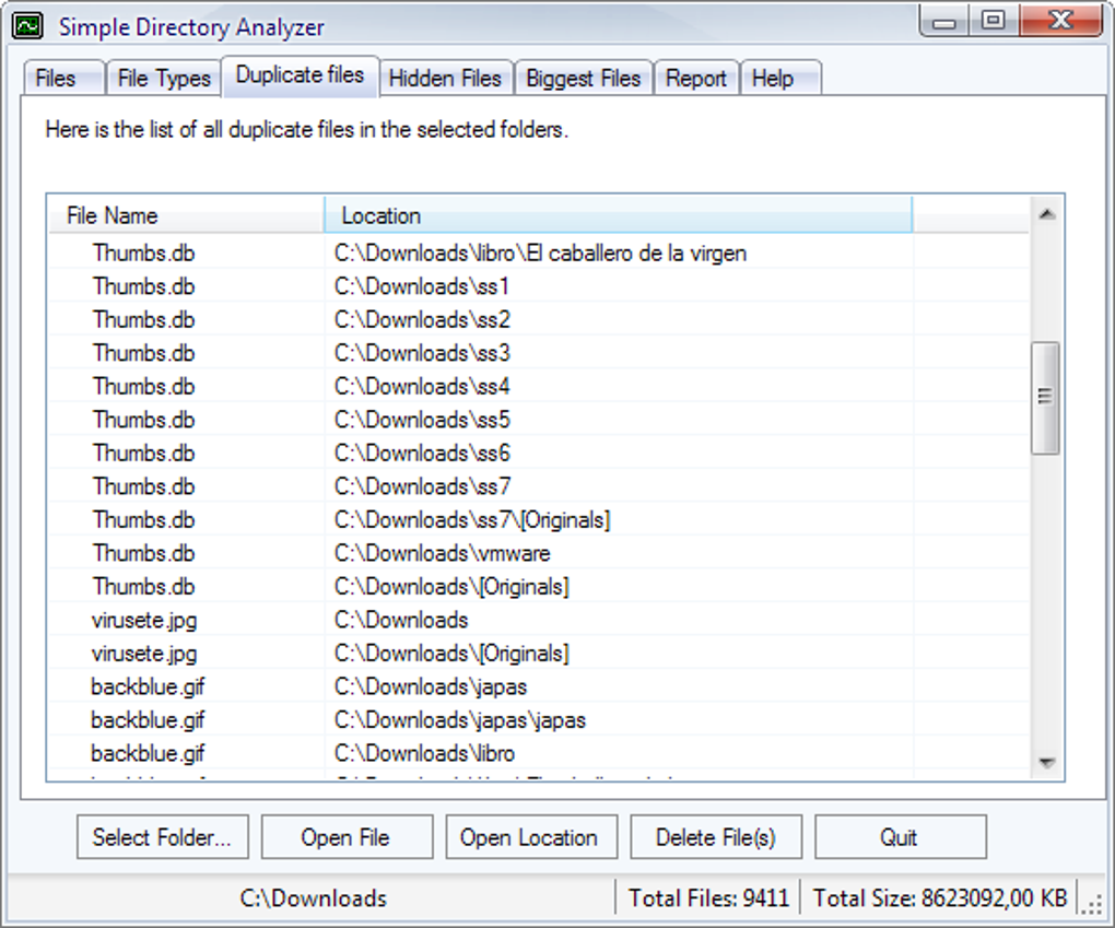 Simple Directory Analyzer - Descargar