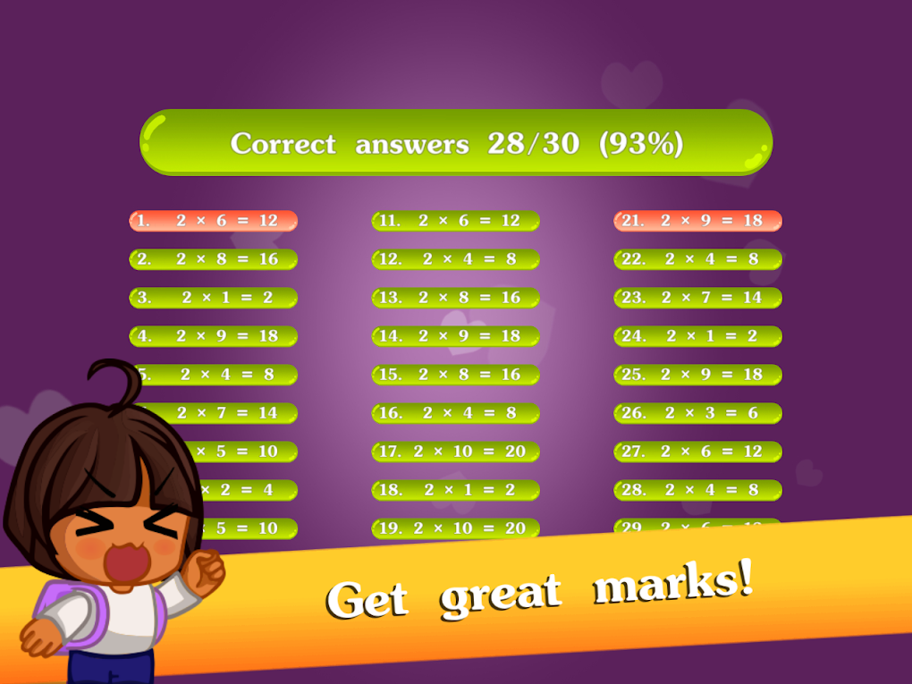 Math Games For Kids Multiplication Table 2 2 Android Math Games For Kids Multiplication Table 2 2 Android