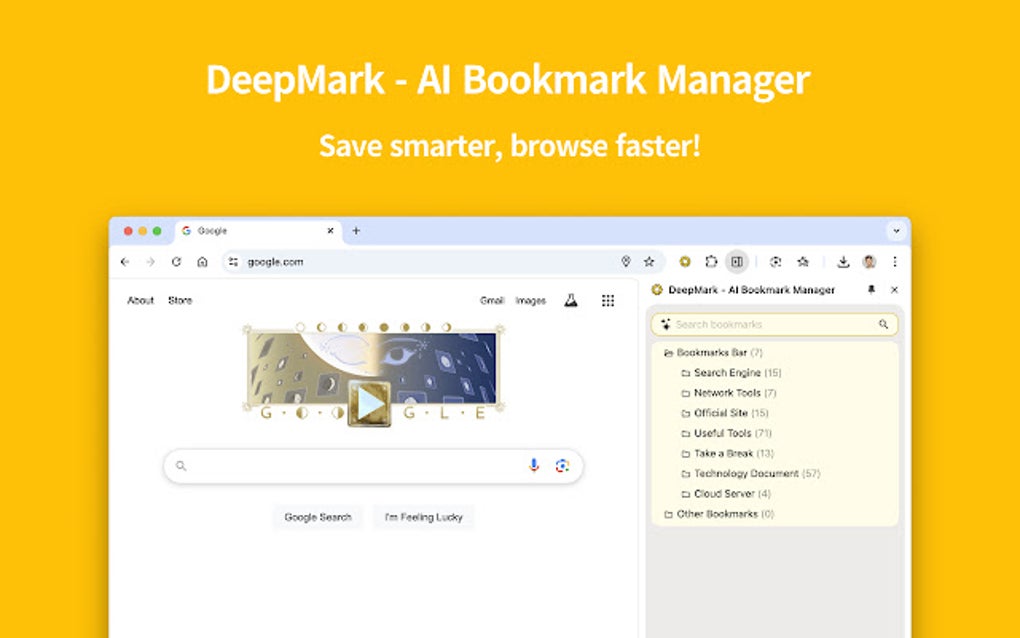 DeepMark - AI Bookmark Manager para Google Chrome - Extensión Descargar