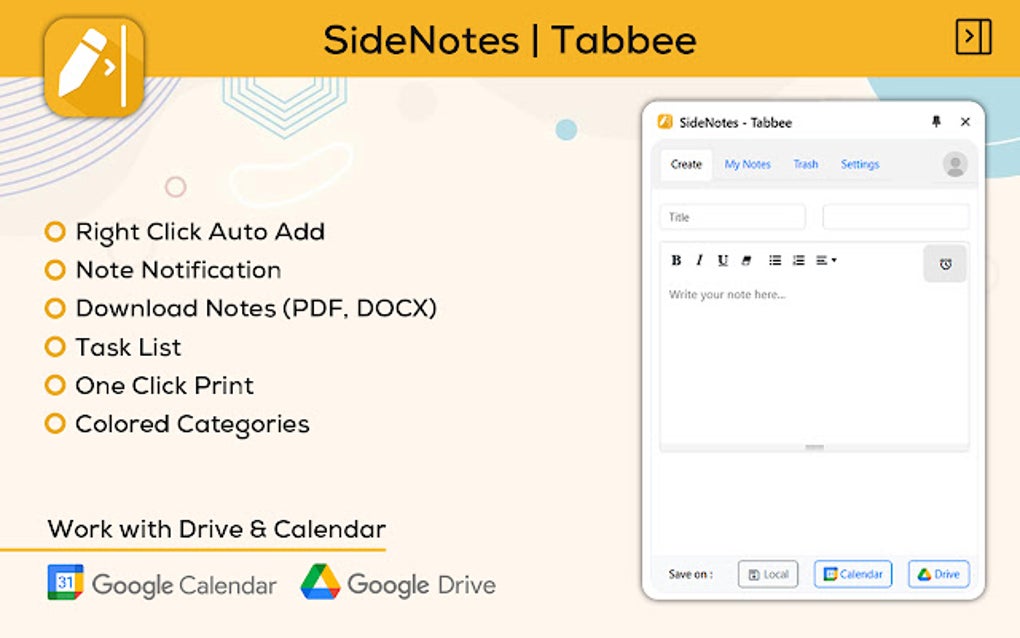 SideNotes - Tasks & Notes in One Place สำหรับ Google Chrome - ส่วนขยาย ...