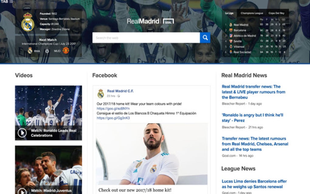 Real Madrid Monitor for Google Chrome - Extension Download