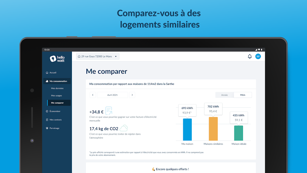 Hello Watt Suivi Conso Énergie pour Android - Télécharger