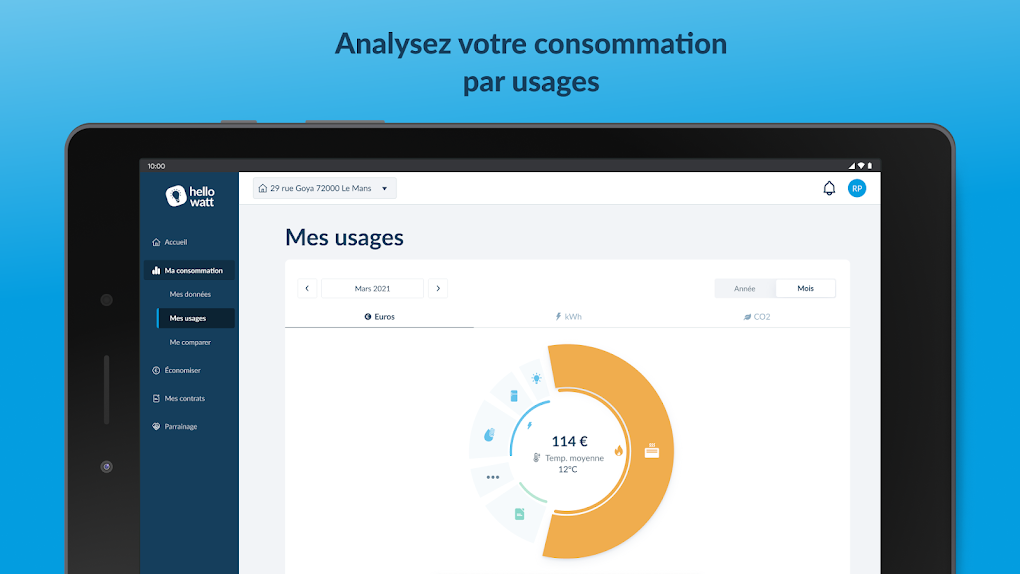 Hello Watt Suivi Conso Énergie pour Android - Télécharger