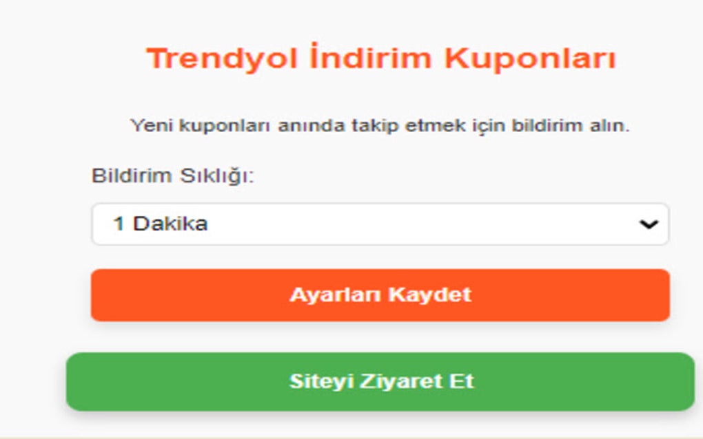 Trendyol İndirim Kuponu Bildirimleri Google Chrome 용 - 확장 프로그램 다운로드