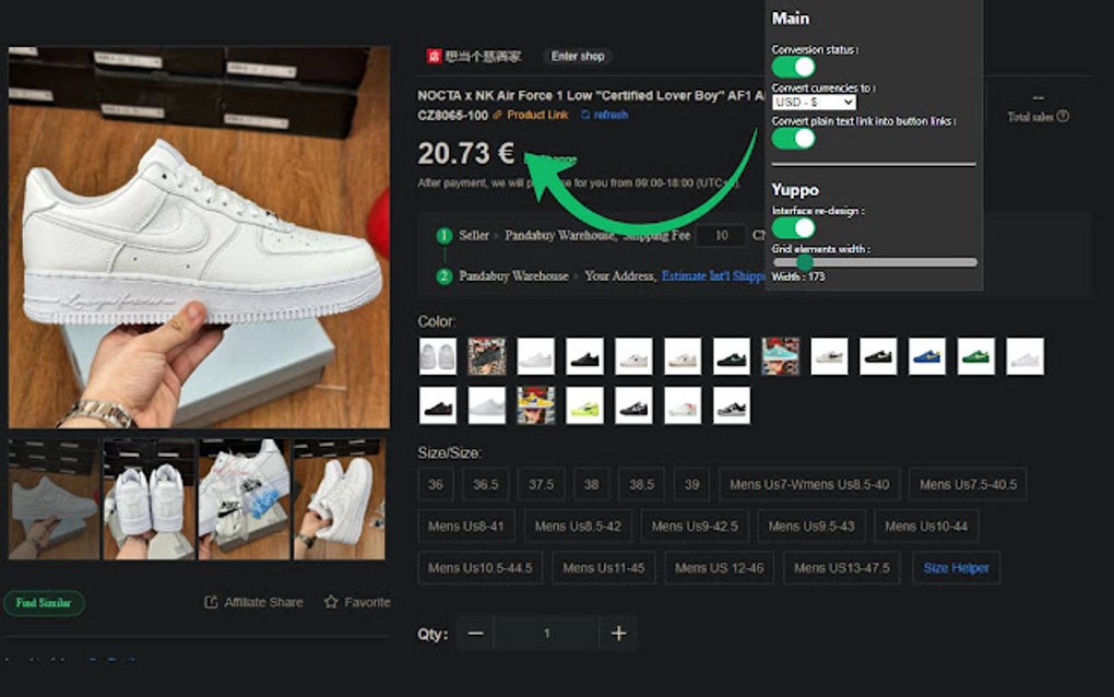 Pandabuy Currency Converter para Google Chrome - Extensión Descargar