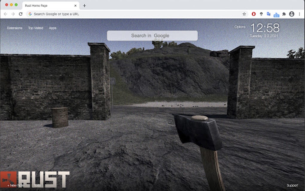 Rust Home Page para Google Chrome - Extensión Descargar