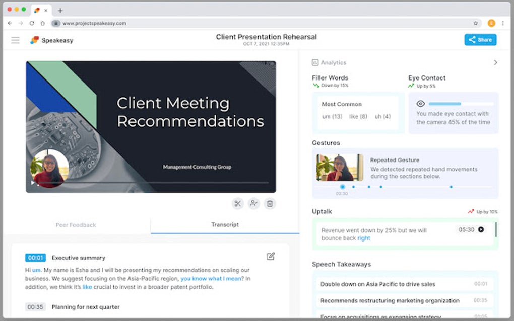 Speakeasy: AI powered speech coach for Google Chrome - Extension Download