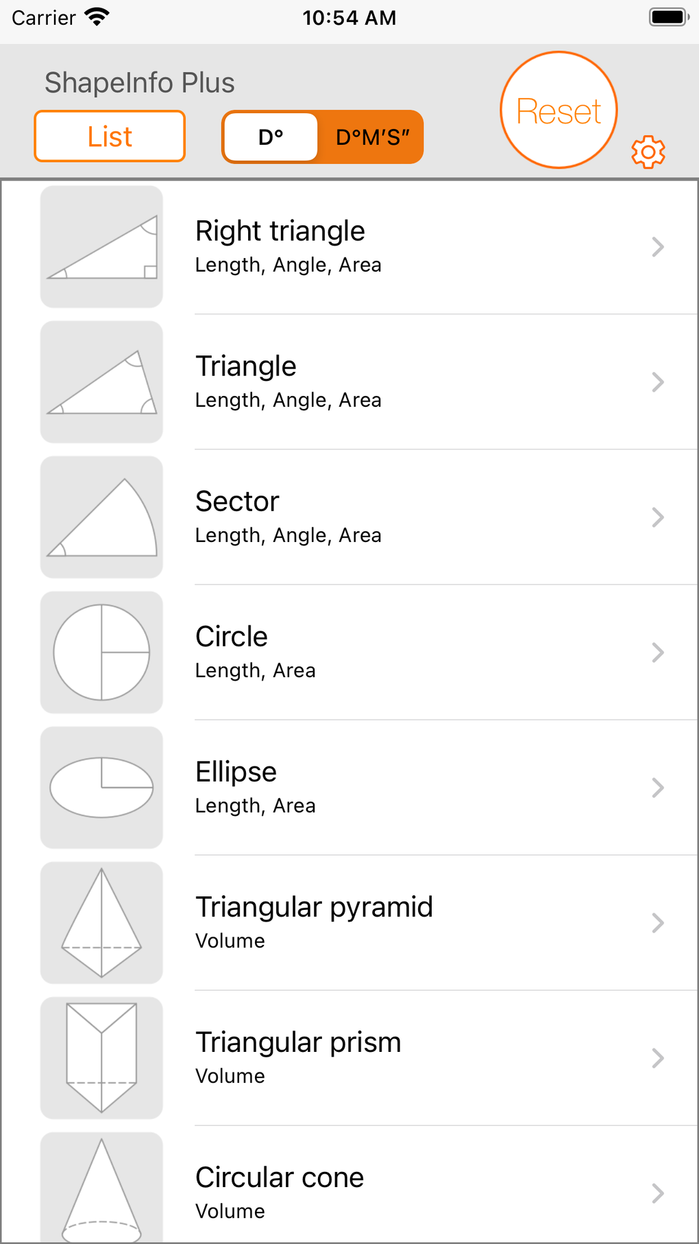 Figure Calculator ShapeInfo IPhone 