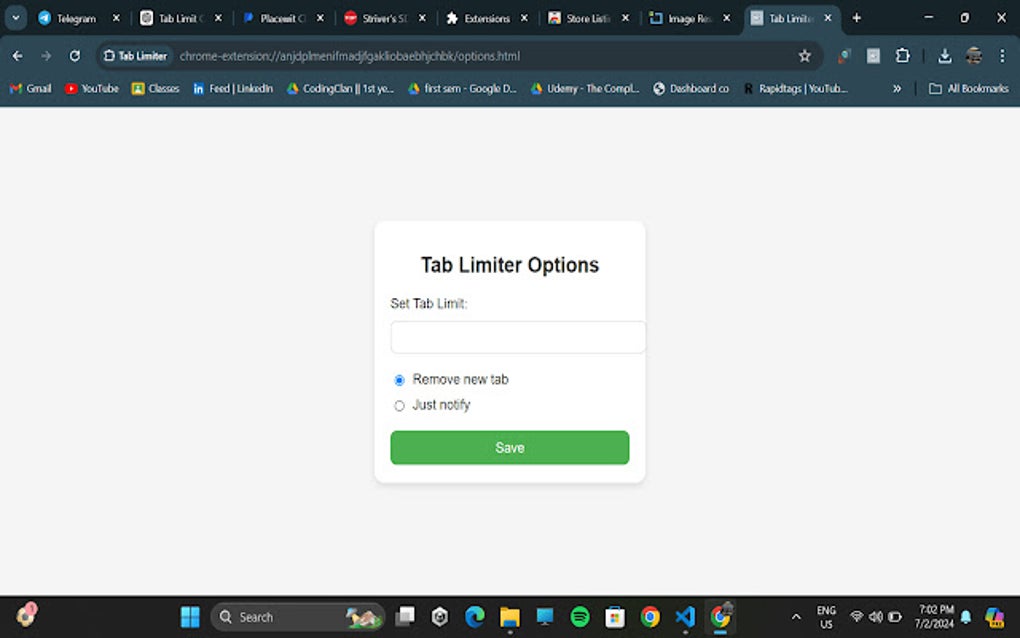 Tab Limiter for Google Chrome - Extension Download