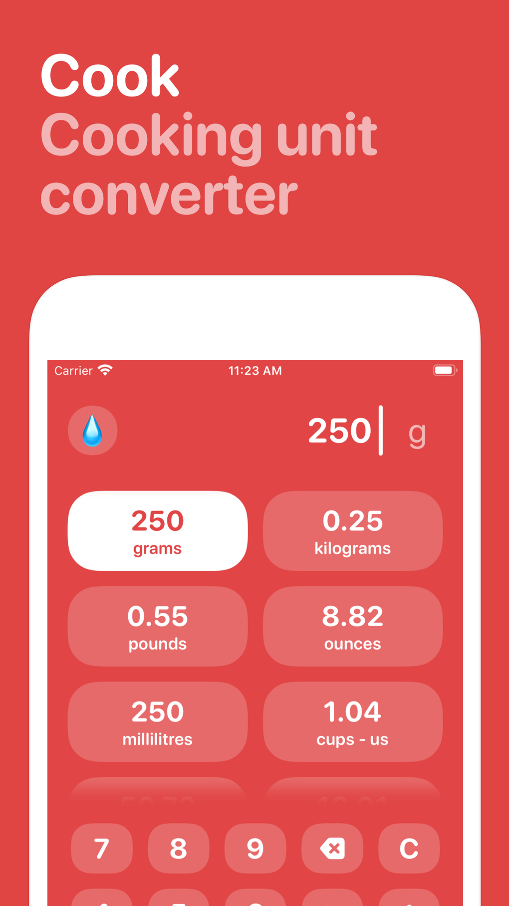 Cook - unit converter for iPhone - Download