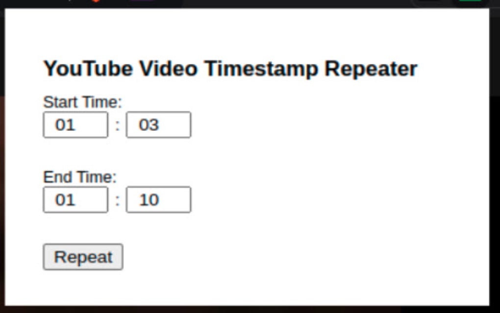 YouTube Video Timestamp Repeater para Google Chrome - Extensión Descargar