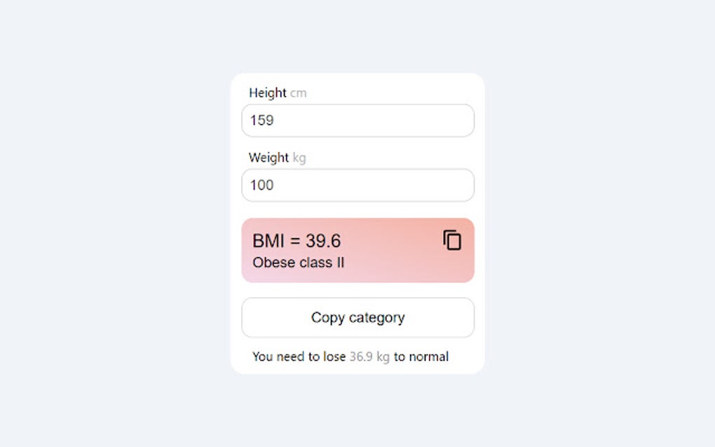BMI Calculator for Google Chrome - Extension Download