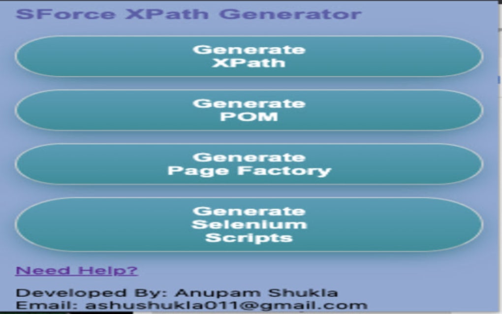 SForce XPath Generator Google Chrome 용 - 확장 프로그램 다운로드