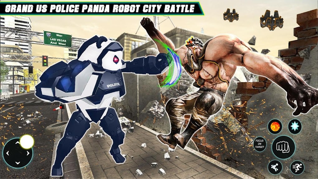 Police Panda Robot Battle Game for Android - Download