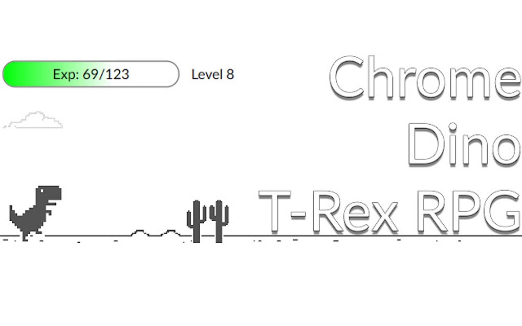 Chrome Dino T-Rex RPG für Google Chrome - Erweiterung Download