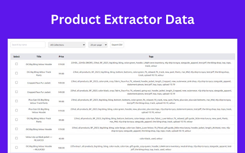 Woocommerce Product Extractor สำหรับ Google Chrome - ส่วนขยาย ดาวน์โหลด