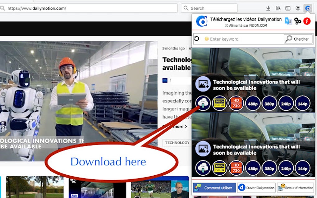 Download Dailymotion videos for Google Chrome - Extension Download
