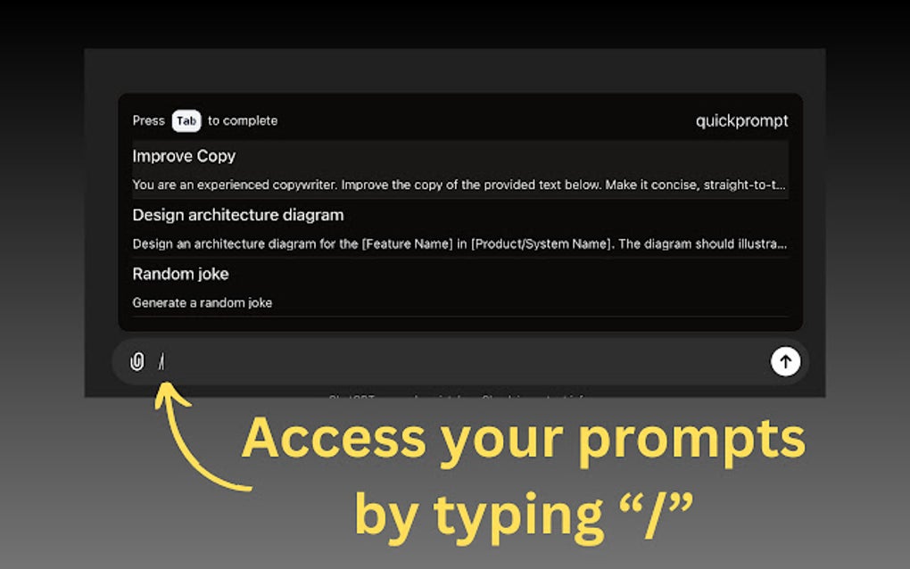 quickprompt - Prompt Manager for ChatGPT and Claude สำหรับ Google ...
