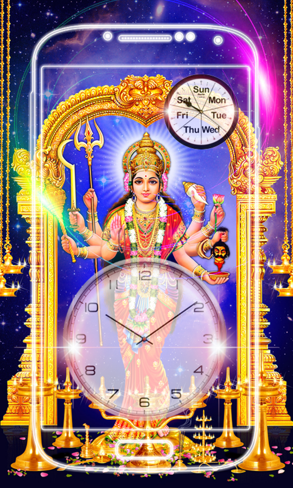 Durga Devi Clock Live Wallpaper APK for Android - Download