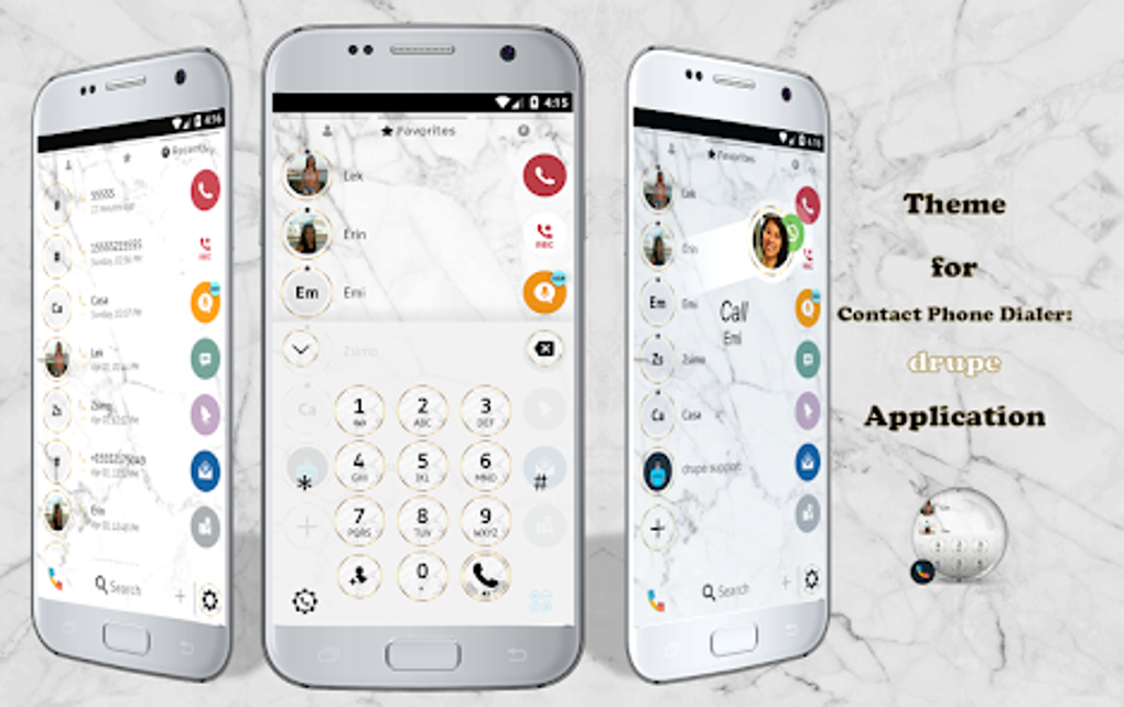 Theme Dialer Marble White para Android - Descargar