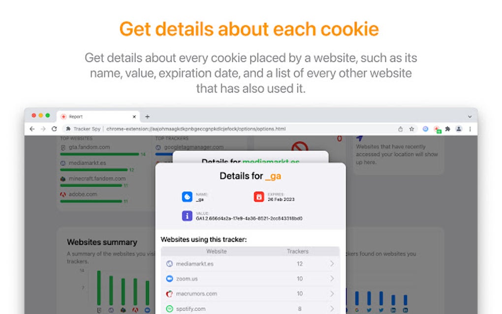Tracker Spy for Google Chrome - Extension Download