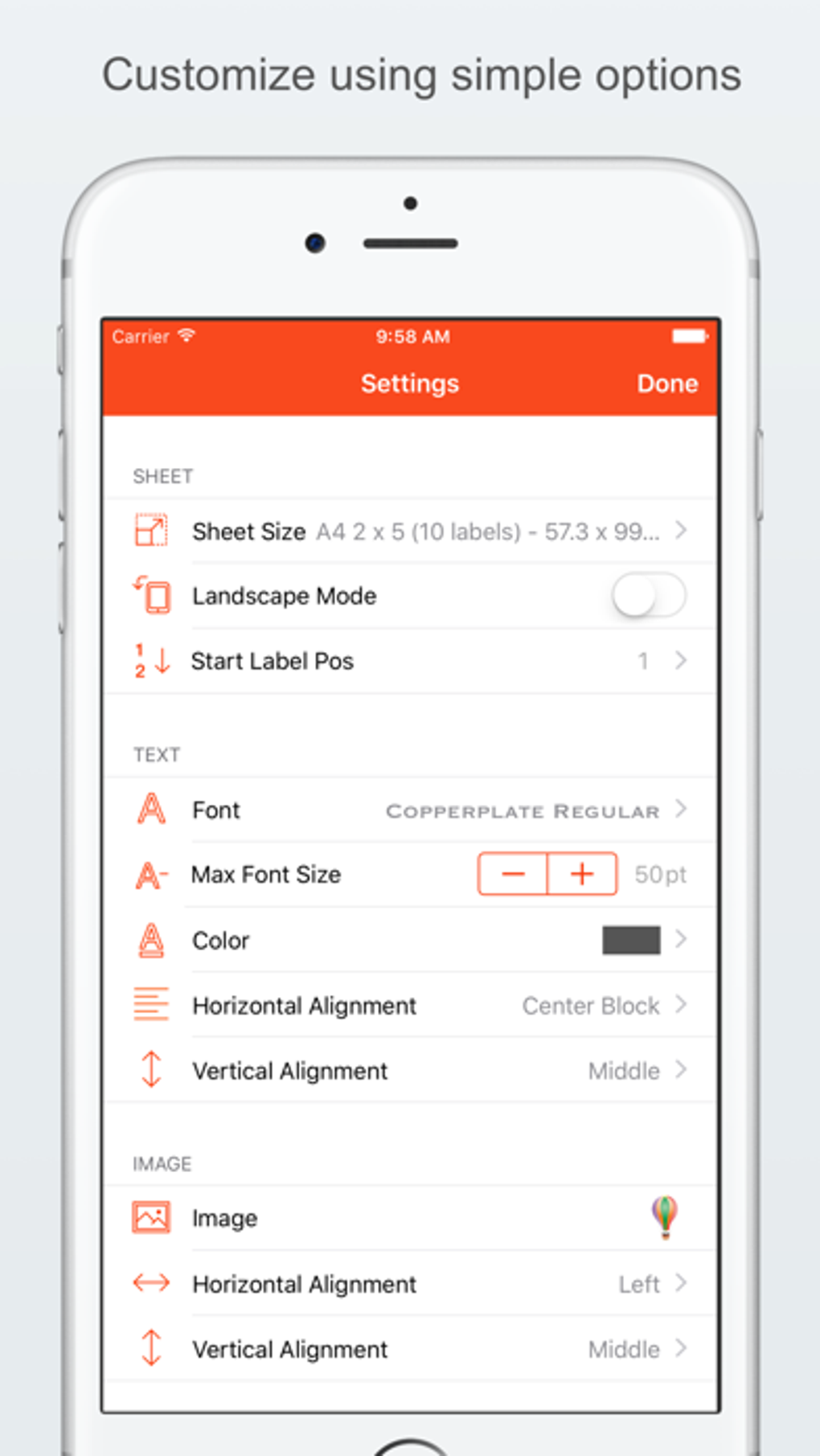 Label Printer para iPhone - Descargar