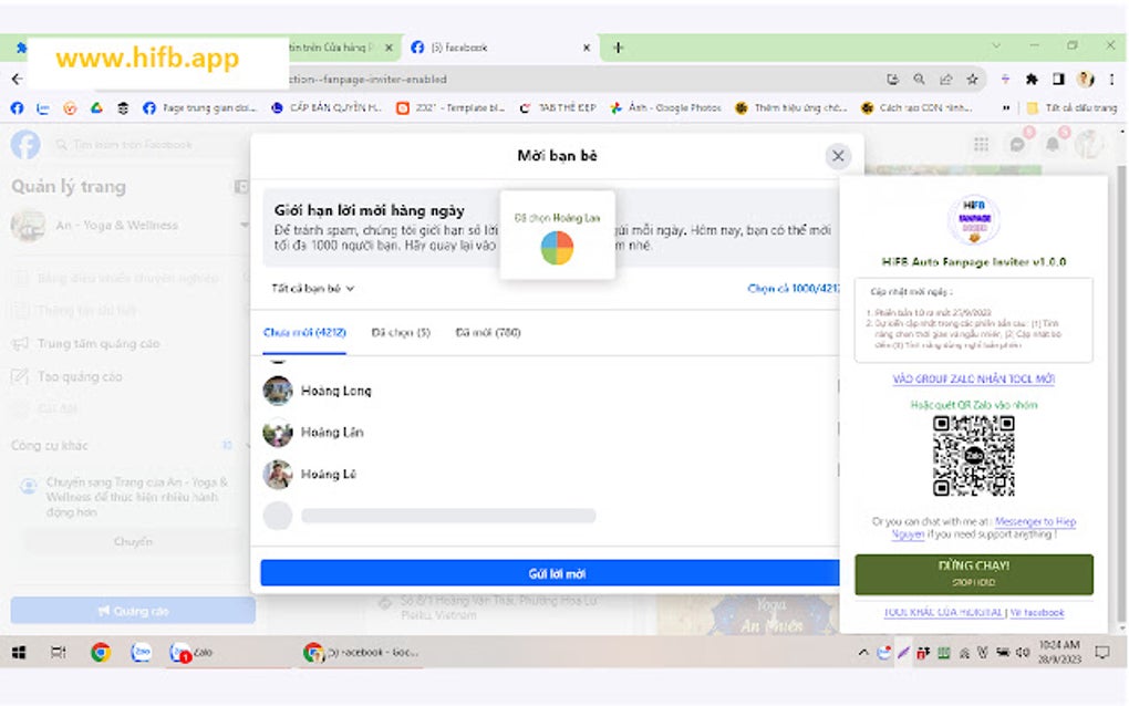 HiFB Auto Fanpage Inviter - Mời like fanpage para Google Chrome ...