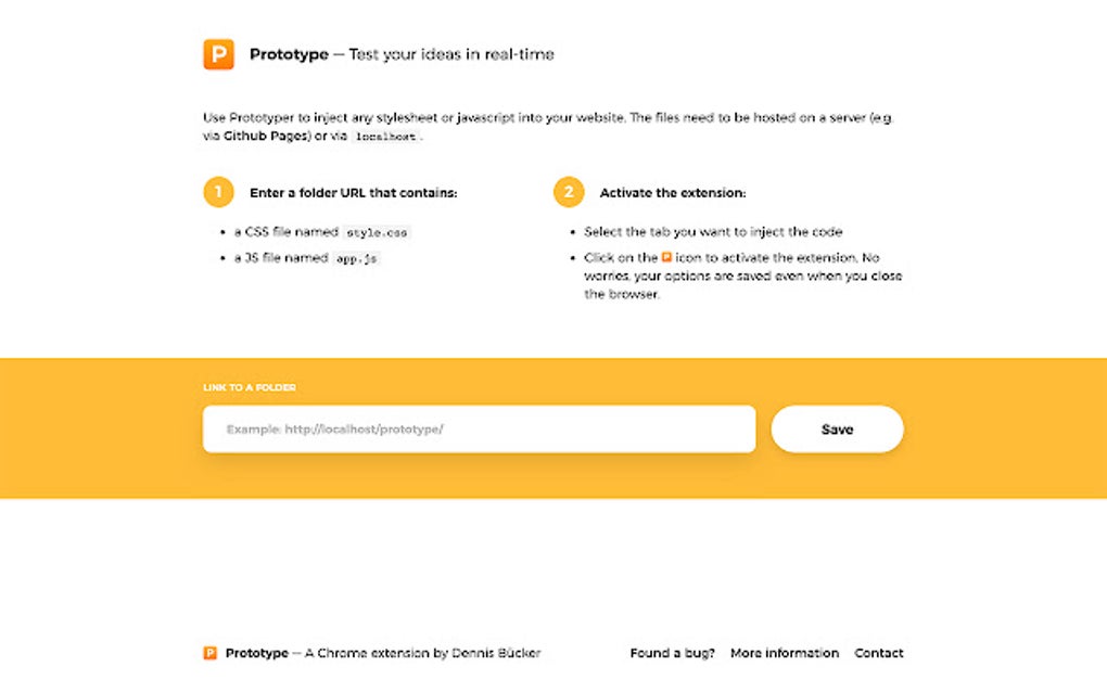 Prototype - Inject new code in your websites Google Chrome 용 - 확장 프로그램 다운로드