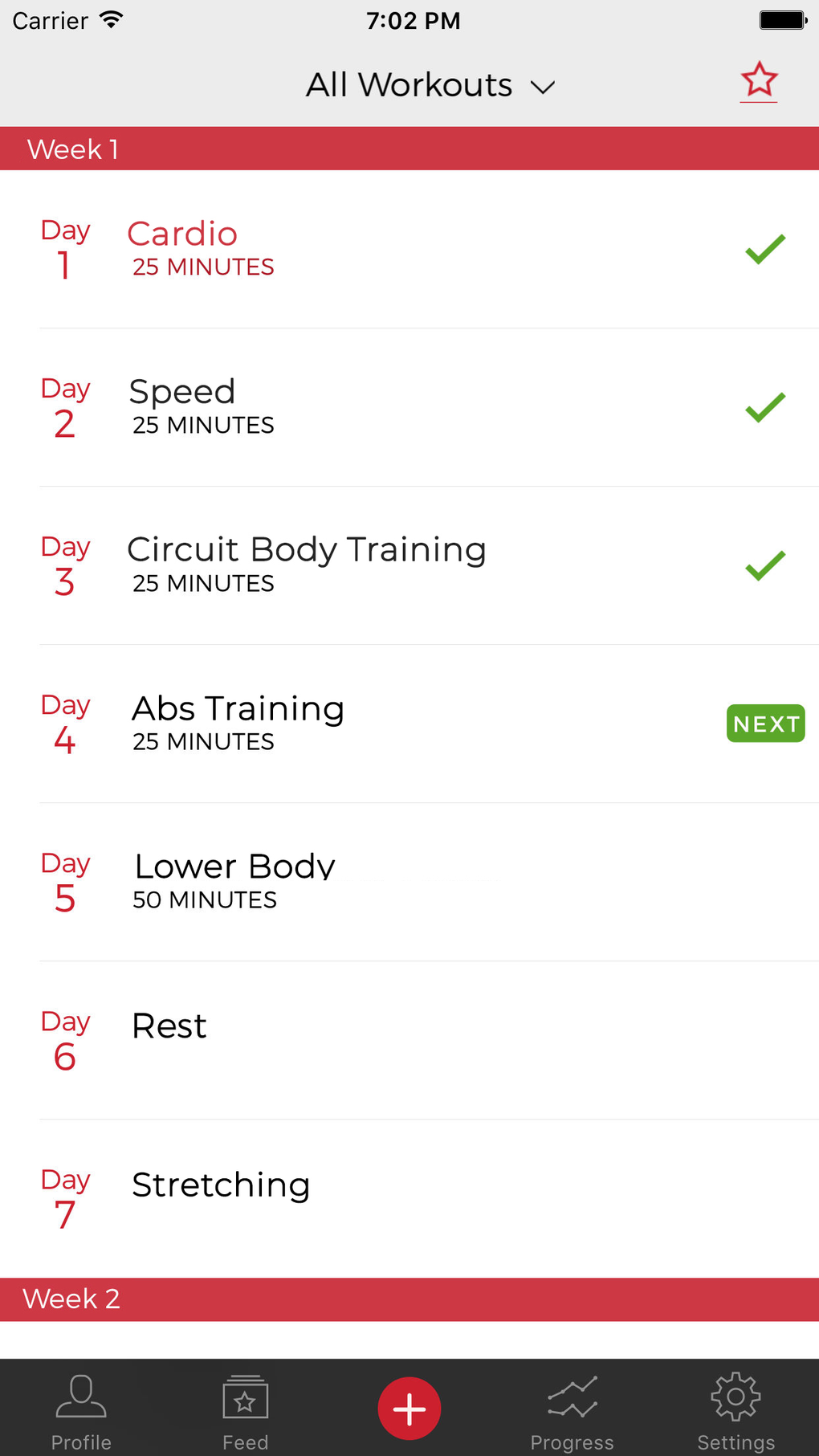 25 Minute Workout Tracker pour iPhone - Télécharger