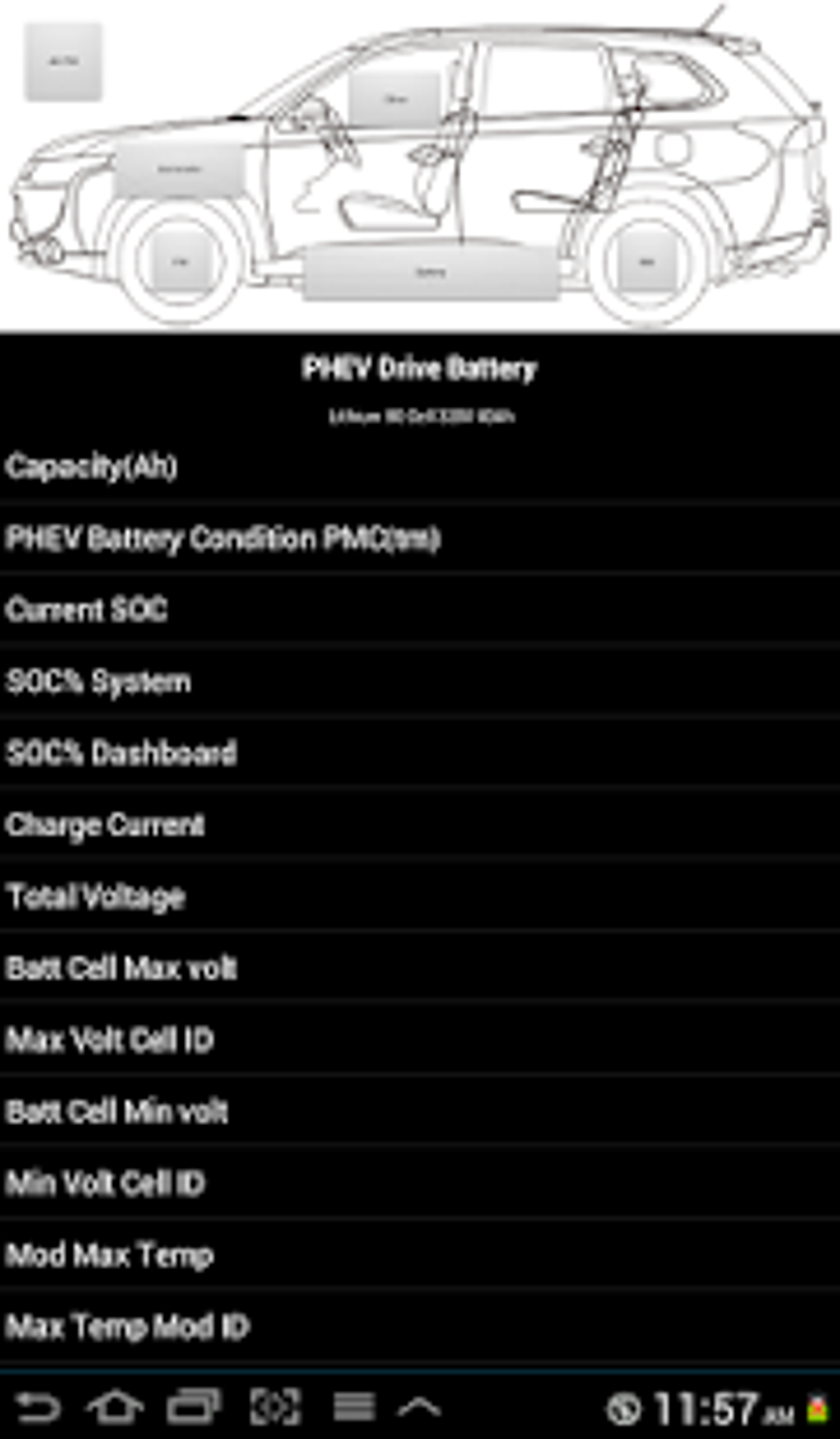 EvBatMon for Outlander PHEV for Android - Download