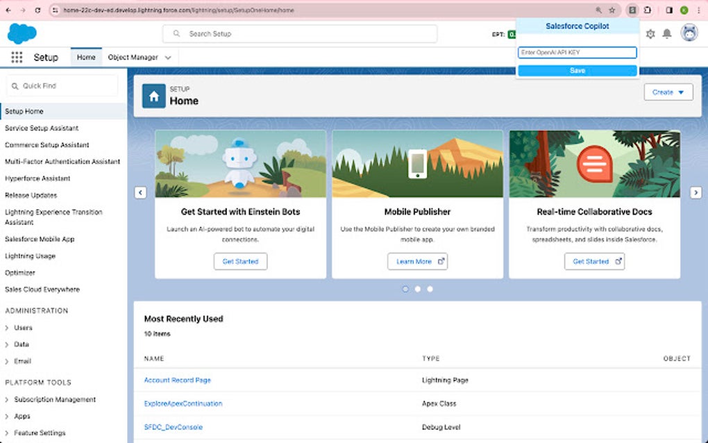 Salesforce Copilot Google Chrome 용 - 확장 프로그램 다운로드