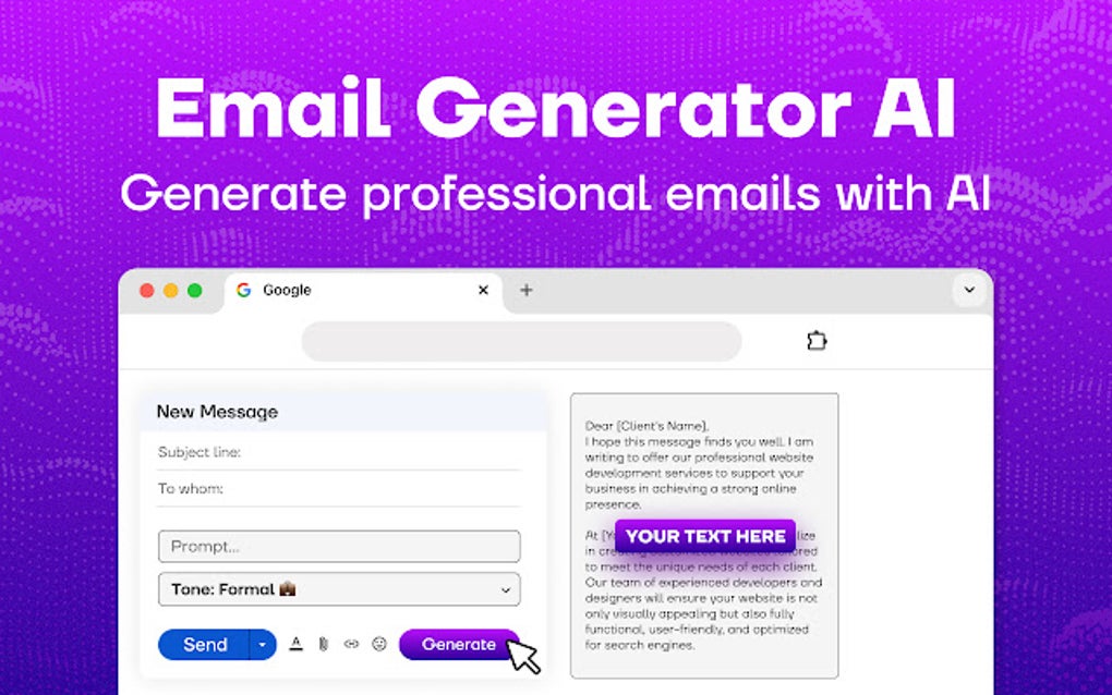 Email Generator AI para Google Chrome - Extensión Descargar