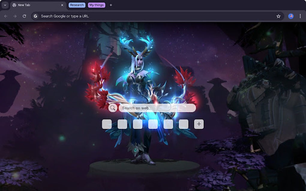 Dota Archer Girl Live Wallpaper para Google Chrome - Extensión Descargar